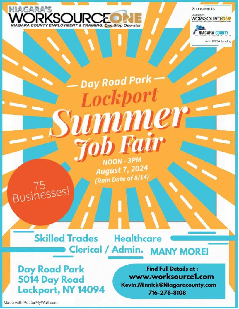 Niagara County to Hold Career Fair at Day Road Park