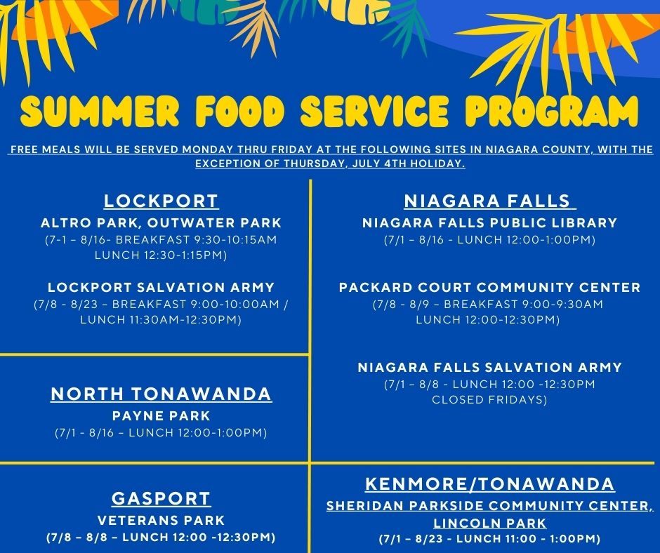 Niagara County Youth Bureau Summer Food Service Program