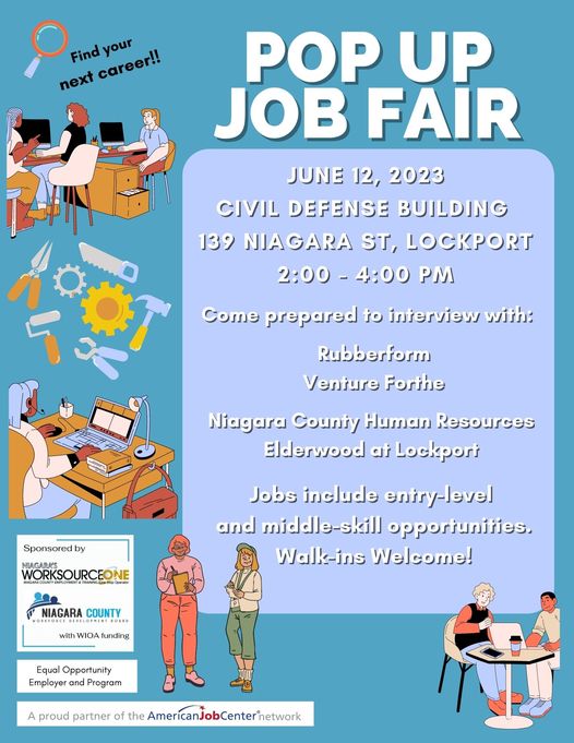 Niagara County Employment & Training to Host "Pop Up" Job Fair Monday ...